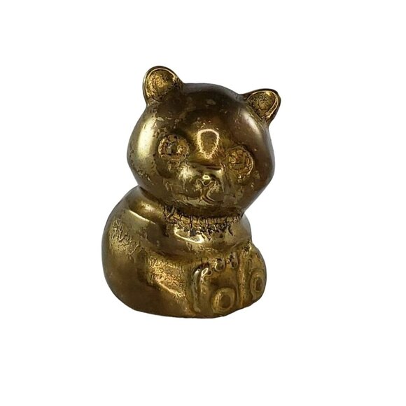 Accents | Vintage Ottone Garantito Verniciato A Fuoco Bear Paperweight ...